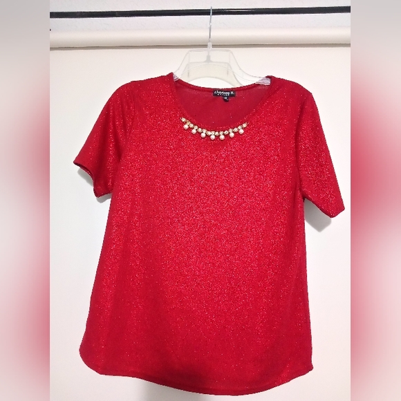 Chances R | Tops | Chances R Women Size Pm Bright Red Color | Poshmark